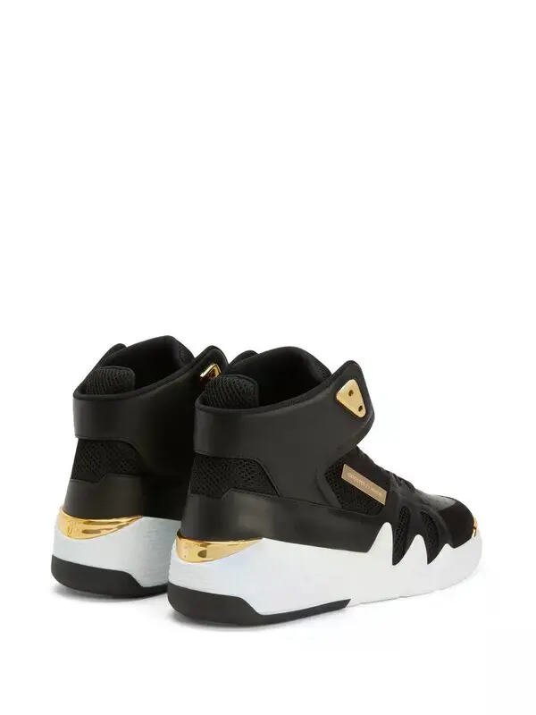 GIUSEPPE ZANOTTI Talon High-top Leather Sneakers - Black