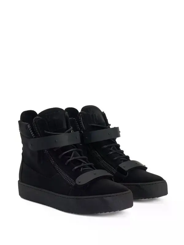 GIUSEPPE ZANOTTI Coby Cotton High-top Sneakers - Black
