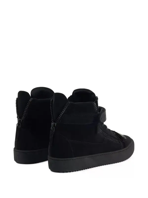 GIUSEPPE ZANOTTI Coby Cotton High-top Sneakers - Black