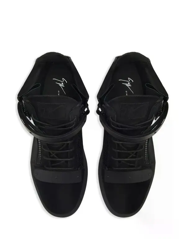 GIUSEPPE ZANOTTI Coby Cotton High-top Sneakers - Black