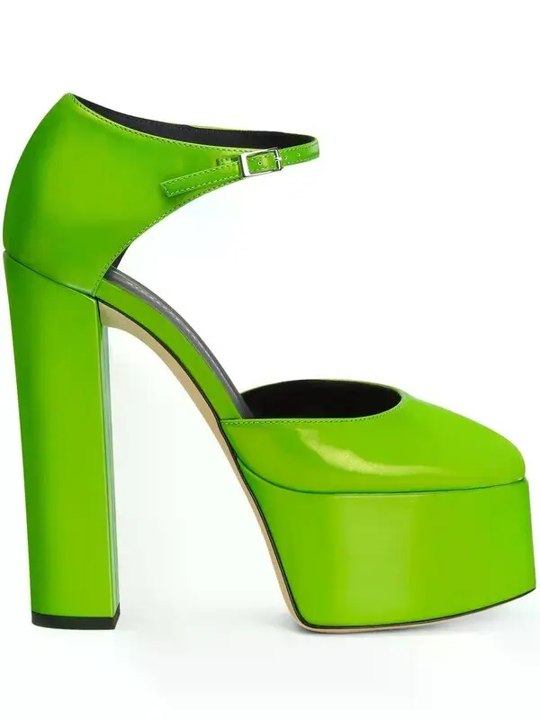 GIUSEPPE ZANOTTI Bebe Platform Pumps - Green