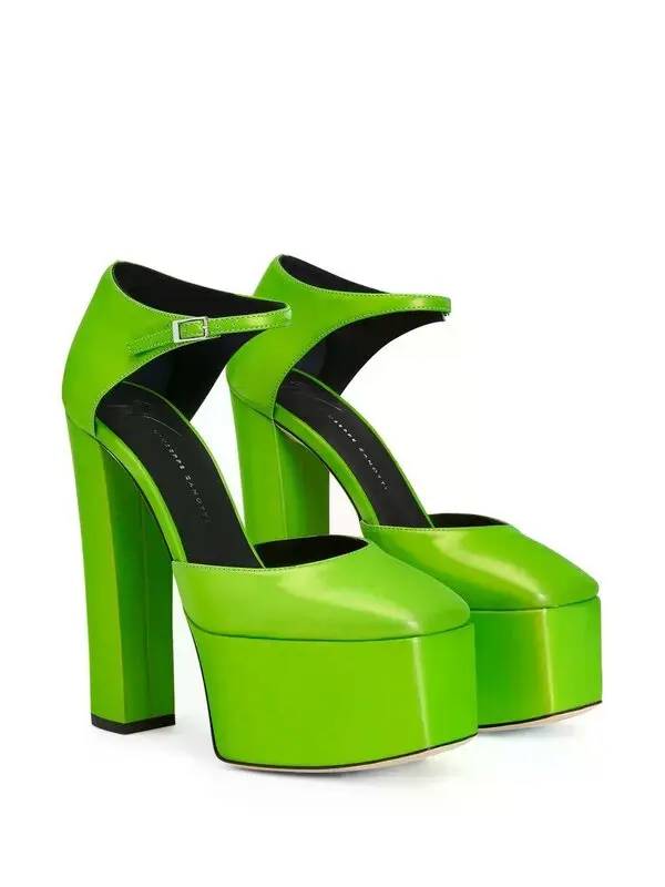 GIUSEPPE ZANOTTI Bebe Platform Pumps - Green