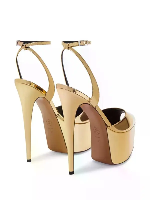 Alexandre Vauthier Open-toe Platform Sandals - Gold