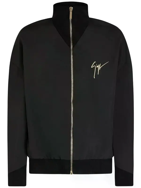 GIUSEPPE ZANOTTI Embroidered-logo Zip-up Bomber Jacket