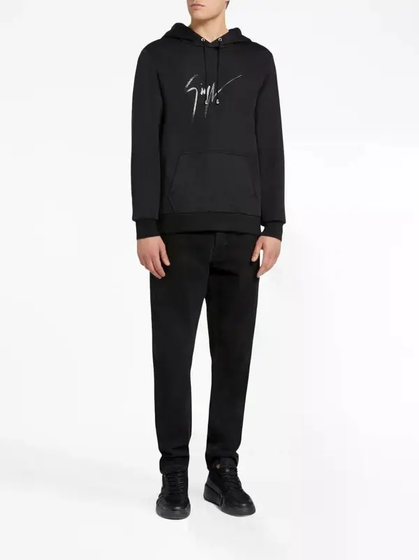 GIUSEPPE ZANOTTI Logo-print Cotton Hoodie