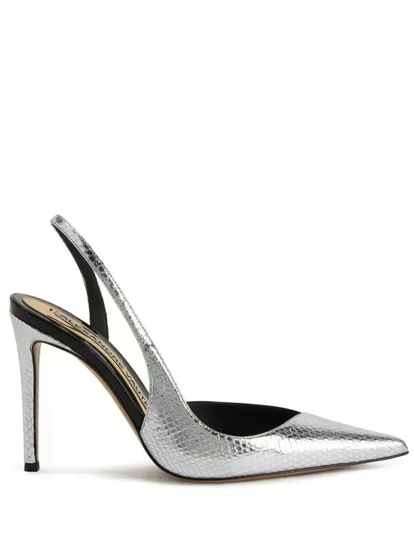 Alexandre Vauthier Snakeskin-effect Leather Slingback Pumps