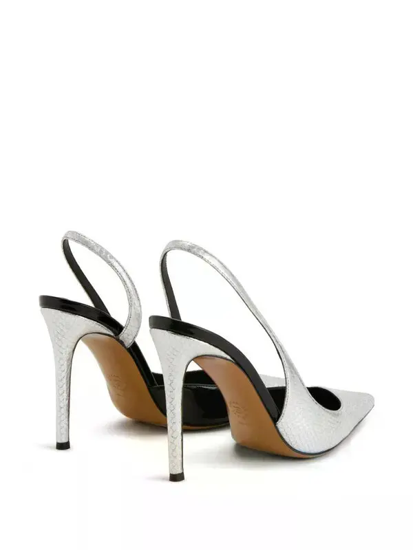 Alexandre Vauthier Snakeskin-effect Leather Slingback Pumps