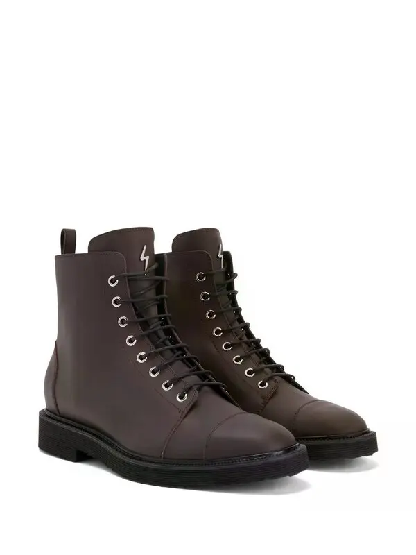 GIUSEPPE ZANOTTI Chris Leather Boots - Brown