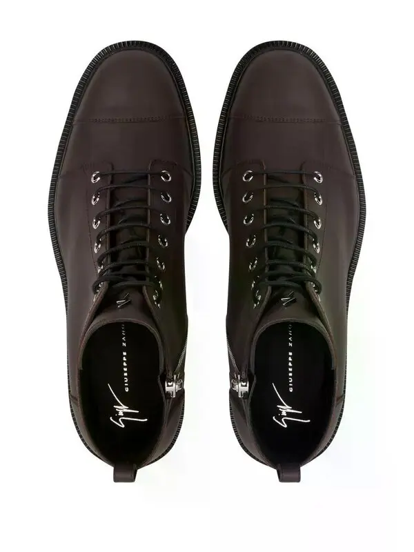 GIUSEPPE ZANOTTI Chris Leather Boots - Brown