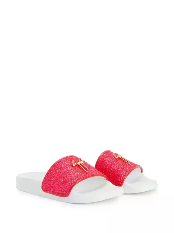 GIUSEPPE ZANOTTI Glitter Slides - Pink