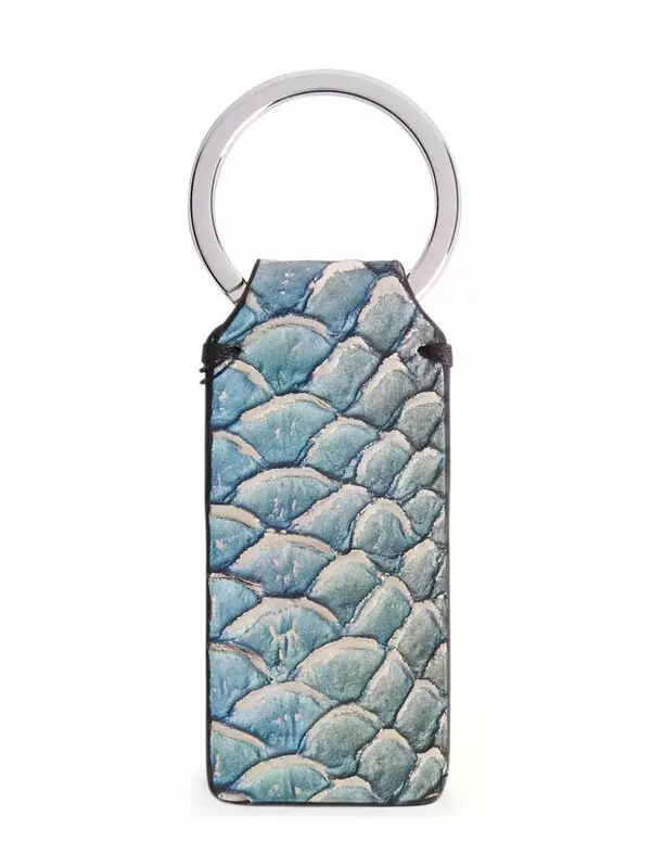 GIUSEPPE ZANOTTI Bernaard Leather Keyring - Blue