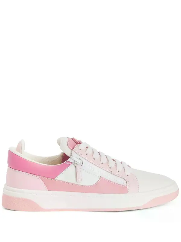 GIUSEPPE ZANOTTI 94 Panelled Low-top Leather Sneakers - Pink