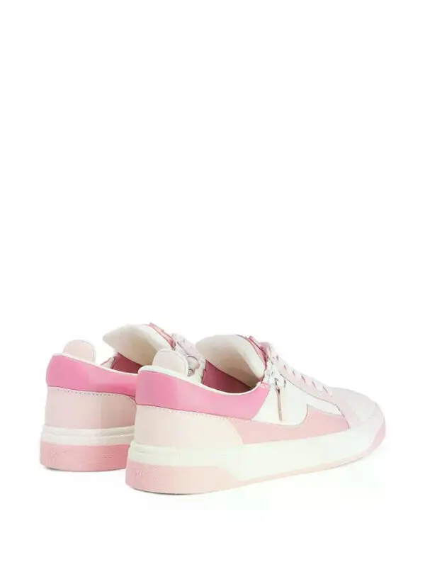 GIUSEPPE ZANOTTI 94 Panelled Low-top Leather Sneakers - Pink