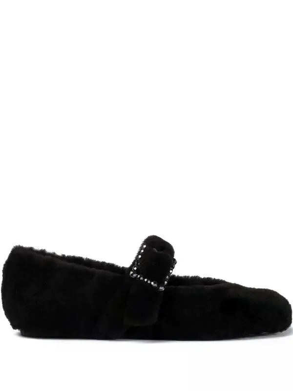 LE SILLA Danielle Embellished Ballet Flats - Black