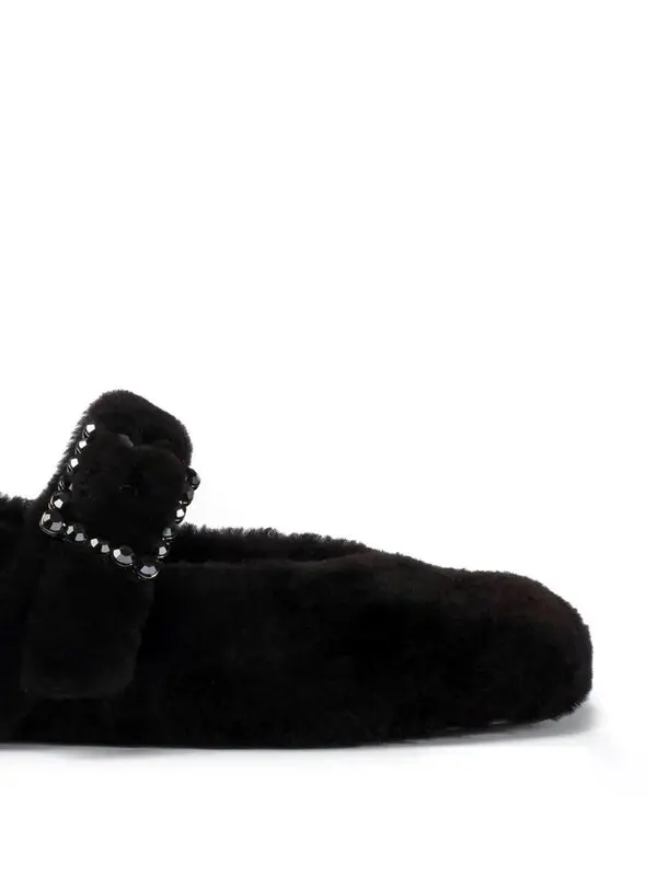 LE SILLA Danielle Embellished Ballet Flats - Black