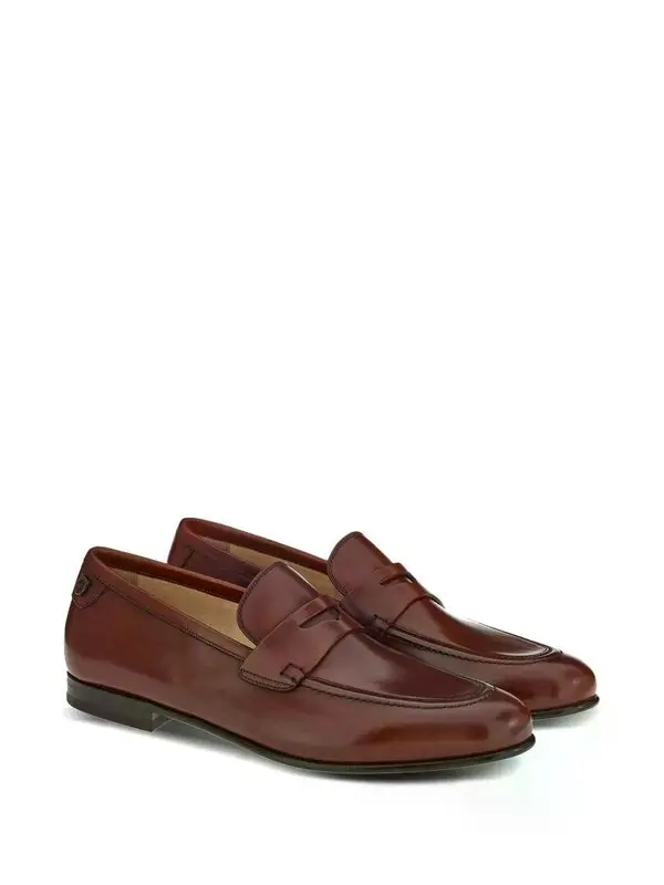 FERRAGAMO Leather Penny Loafers