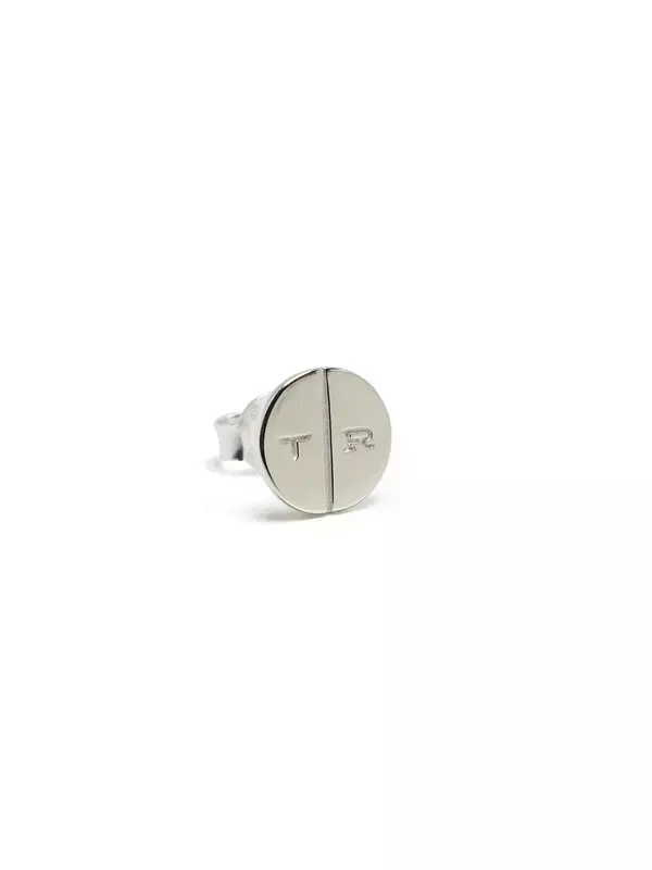 TRUE ROCKS Round Pill Stud Earring - Silver