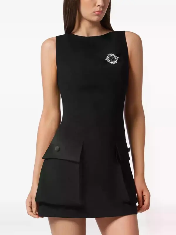 Philipp Plein Logo-embellished Mini Dress