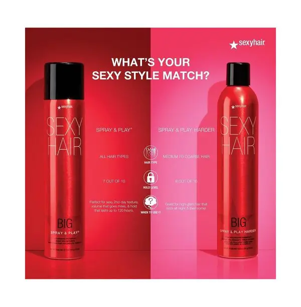 SEXY HAIR Big Spray & Play Volumizing Hairspray 10 Oz
