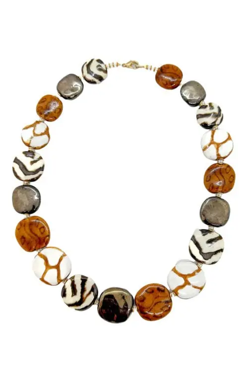 KAZURI Earth Collection Safari Sunrise Necklace - Multi