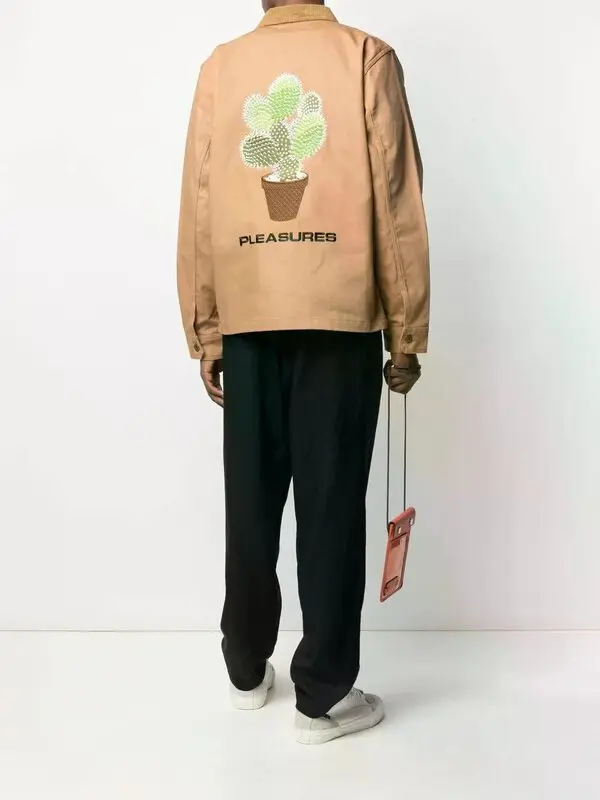 PLEASURES Graphic-print Button-up Jacket