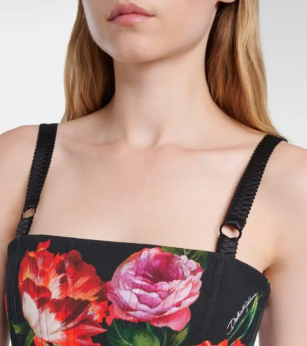 Dolce & Gabbana Floral Bustier Top
