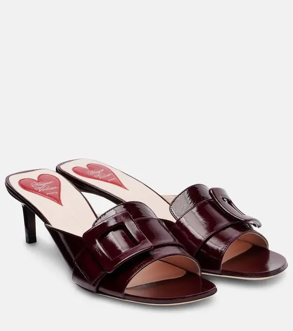 ROGER VIVIER Viv' Canard 55 Leather Mules