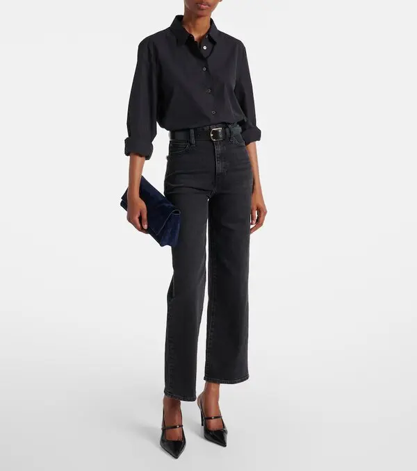 FRAME The Wide Wide-leg Jeans - Black