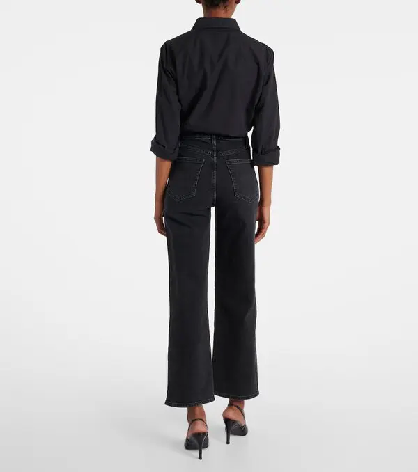 FRAME The Wide Wide-leg Jeans - Black