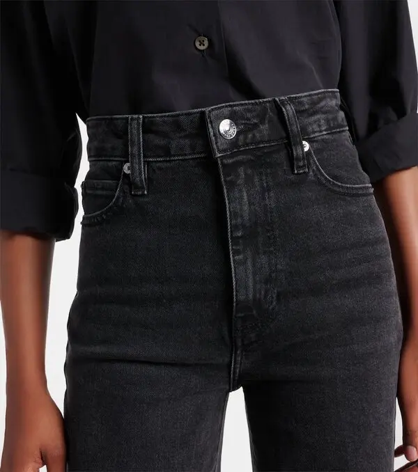 FRAME The Wide Wide-leg Jeans - Black