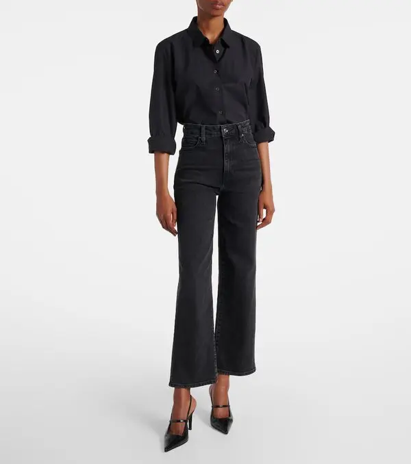 FRAME The Wide Wide-leg Jeans - Black