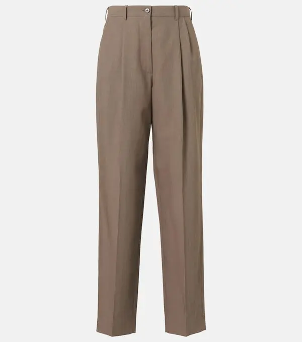 THE ROW Bryce Wool And Silk Straight Trousers