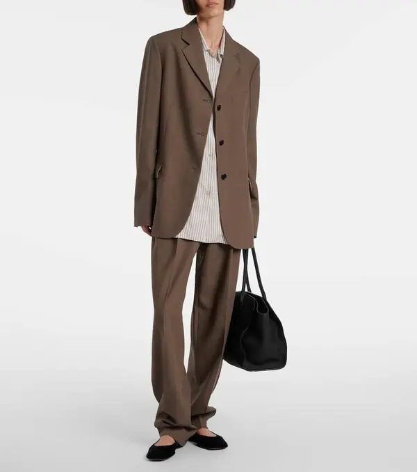 THE ROW Bryce Wool And Silk Straight Trousers