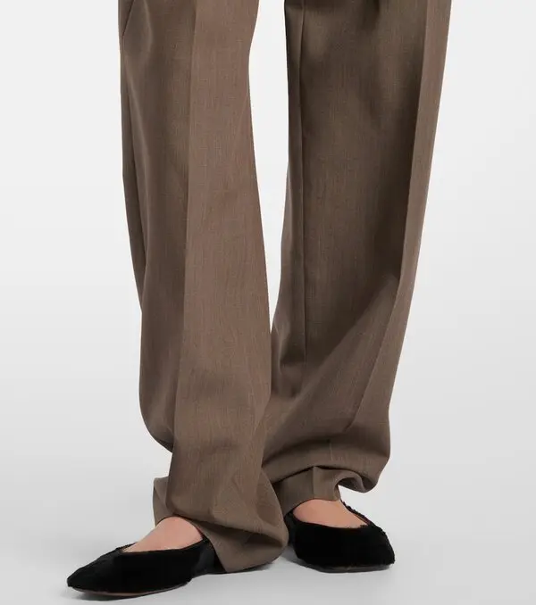 THE ROW Bryce Wool And Silk Straight Trousers