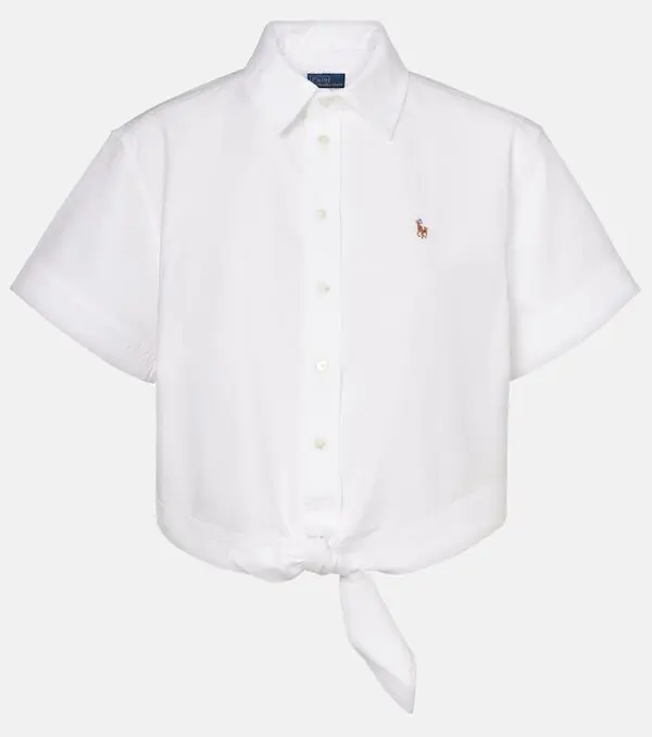 Polo Ralph Lauren Cropped Cotton Shirt - White