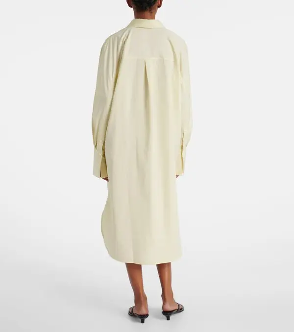 TOTEME Cotton Poplin Shirt Dress - Yellow