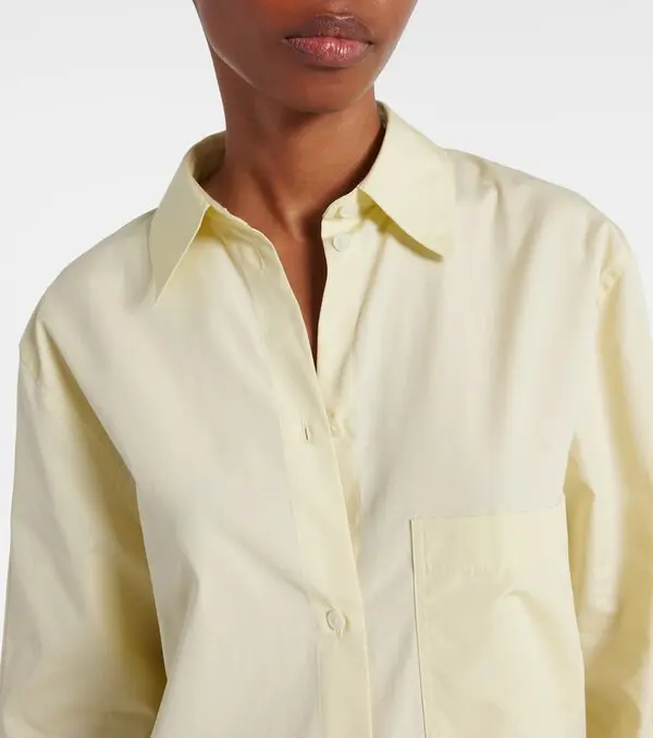 TOTEME Cotton Poplin Shirt Dress - Yellow