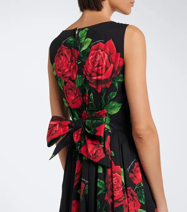 Dolce & Gabbana Floral Cotton Midi Dress - Multicoloured