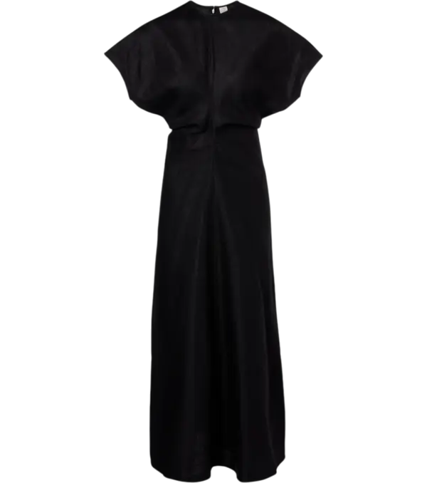 TOTEME Gathered Maxi Dress - Black