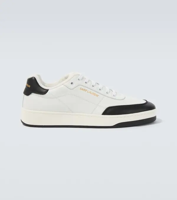 Saint Laurent Sl61 Leather Sneakers - White