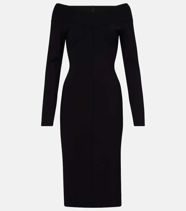 Stella McCartney Off-shoulder Jersey Midi Dress