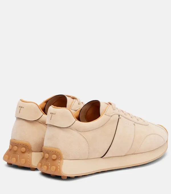 TOD'S Suede Lace-up Sneakers - Beige