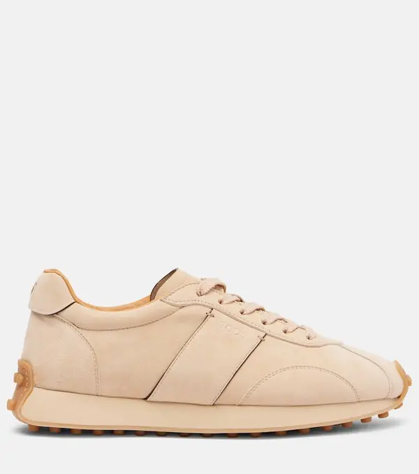 TOD'S Suede Lace-up Sneakers - Beige