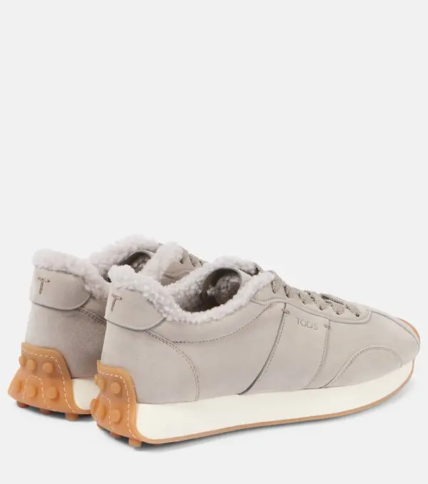 TOD'S Suede Lace-up Sneakers - Grey