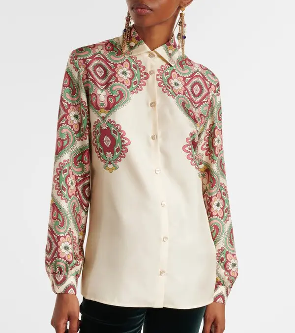 Etro Printed Silk Shirt