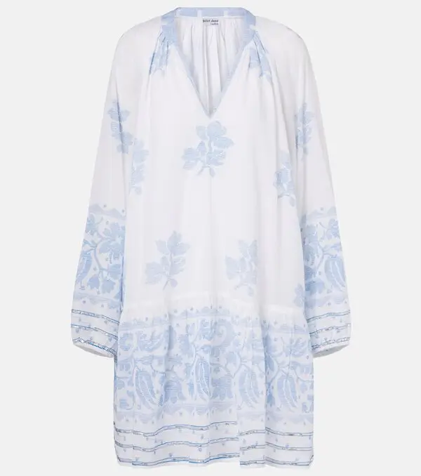 JULIET DUNN Floral Cotton Minidress