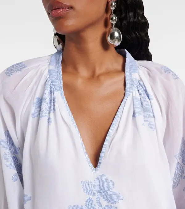 JULIET DUNN Floral Cotton Minidress