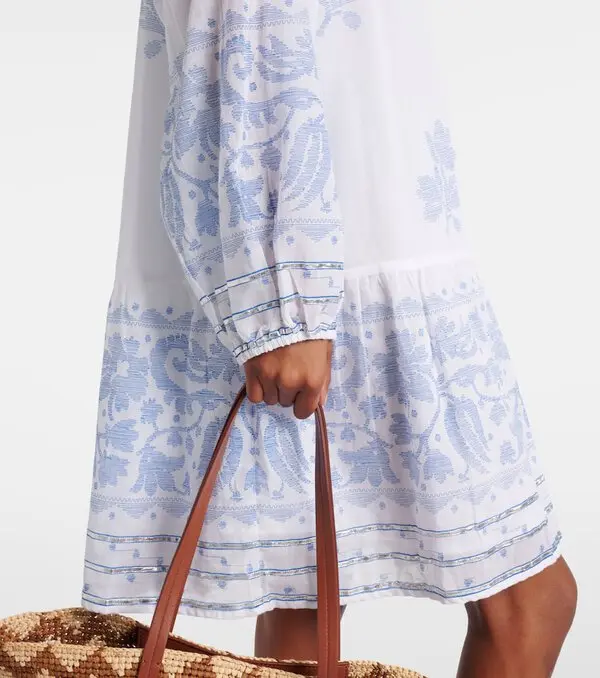 JULIET DUNN Floral Cotton Minidress
