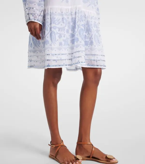 JULIET DUNN Floral Cotton Minidress