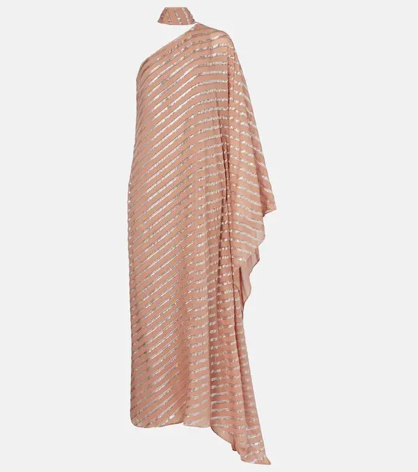 TALLER MARMO Petra One-shoulder Fil Coupé Maxi Dress - Pink